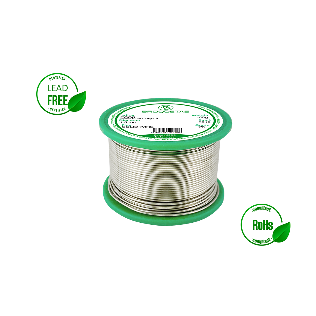 ECO6 Sn95.5/Cu0.7/Ag3.8 SOLID WIRE - BROQUETAS, S.L.